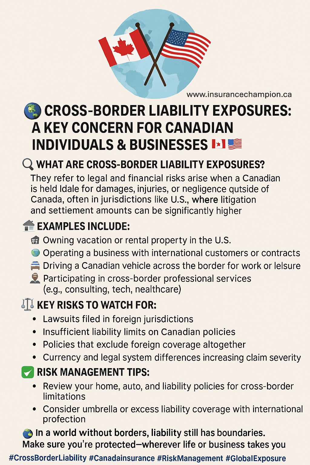 Cross-Border Liability Insurance for Canadians.